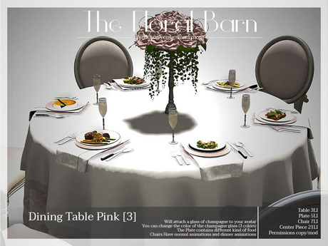 Second Life Marketplace - Dining Table Pink [3]